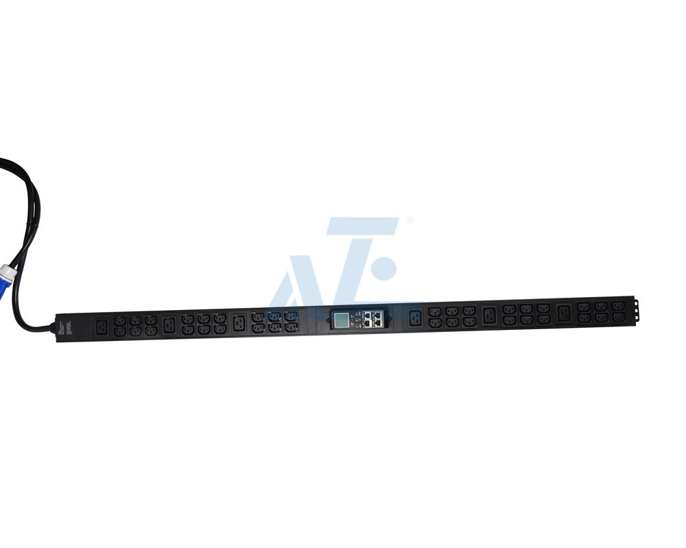 Metered rack PDU, ZeroU, Three Phase, 400V/63A, (36) C13 & (6) C19 | AZE